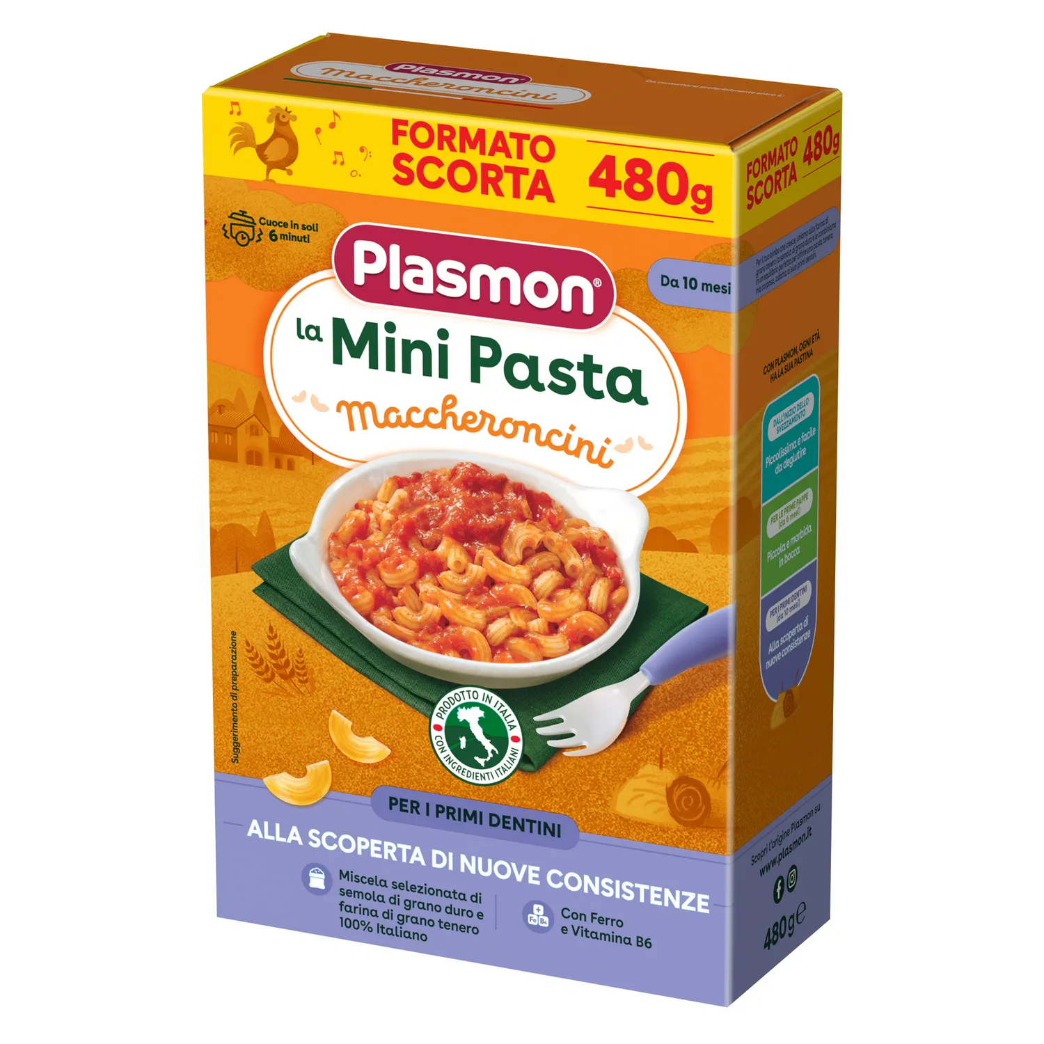 Plasmon - plasmon pasta maccheroncini 480gr - Bimbostore