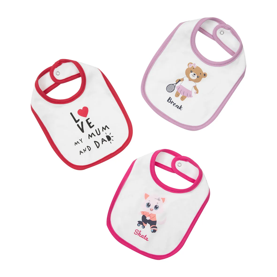 Set 3 bavaglini bimbo con clip - Bimbostore